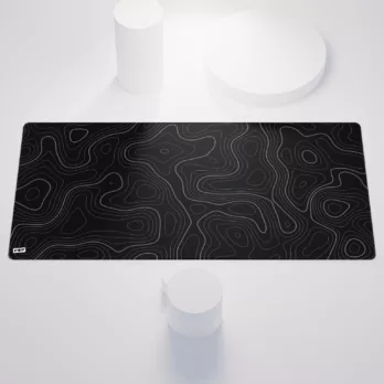 Topographics - Black Desk Mat - Pop Desk Mats
