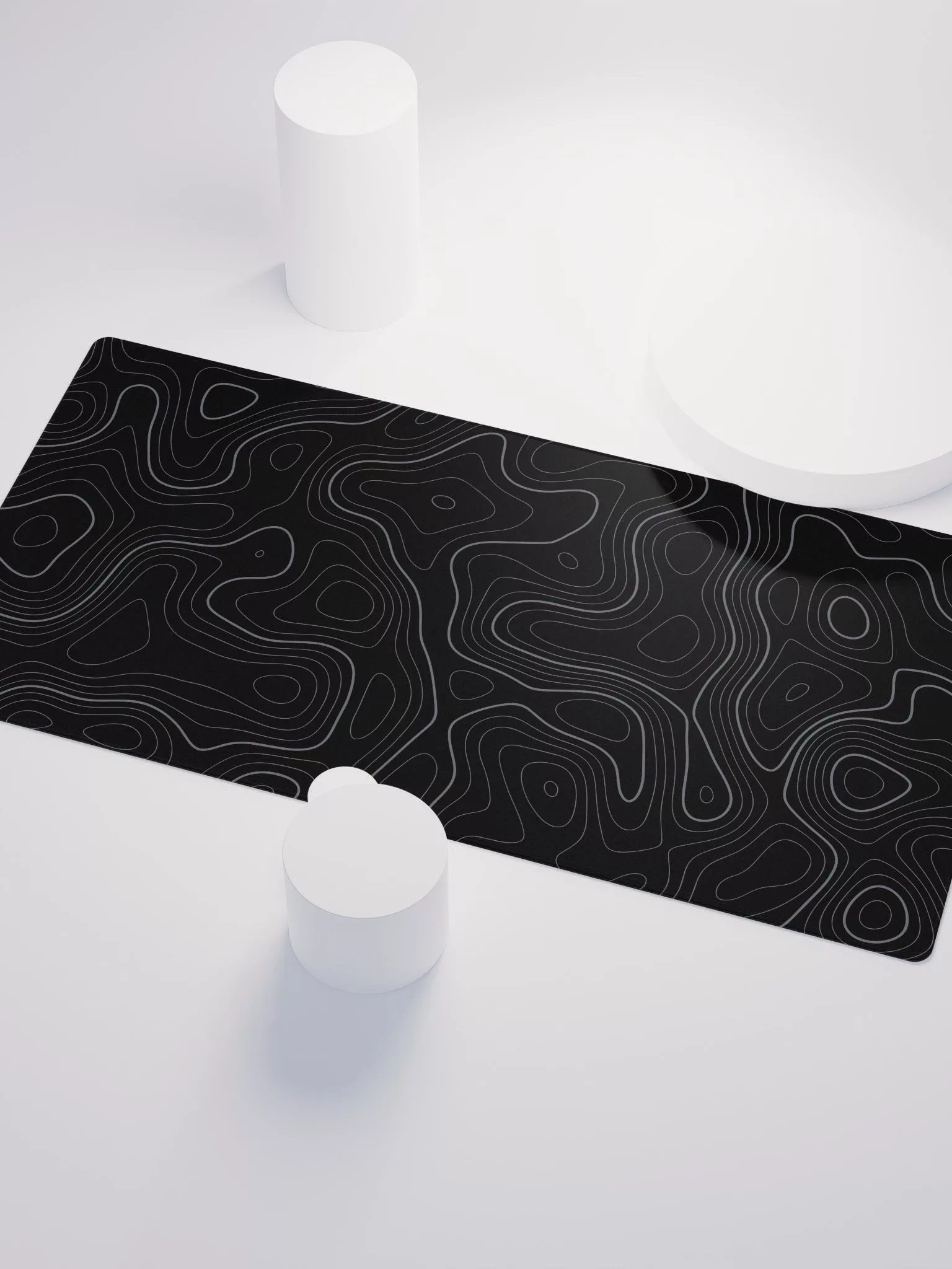 Topographics - Black Desk Mat - Pop Desk Mats